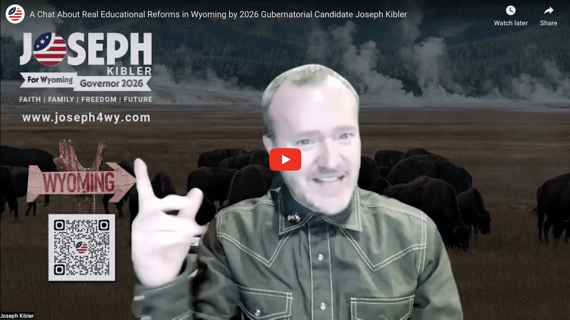 A Chat About Real Educational Reforms in Wyoming by 2026 Gubernatorial Candidate Joseph Kibler ...